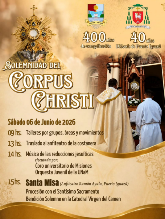 Diócesis de Puerto Iguazú celebrará la Solemnidad del Corpus Christi ...